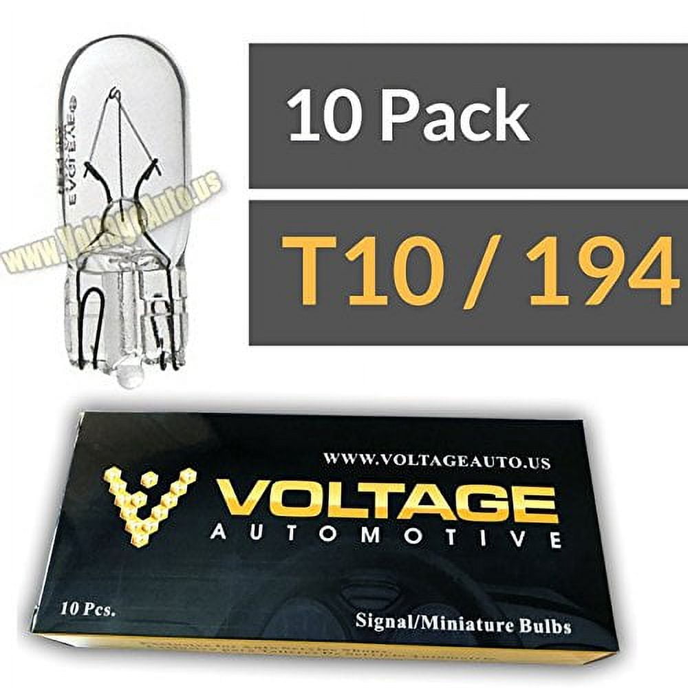 Voltage Automotive 194 T10 Trunk Light Bulbs,Pack of 10 - Walmart.com