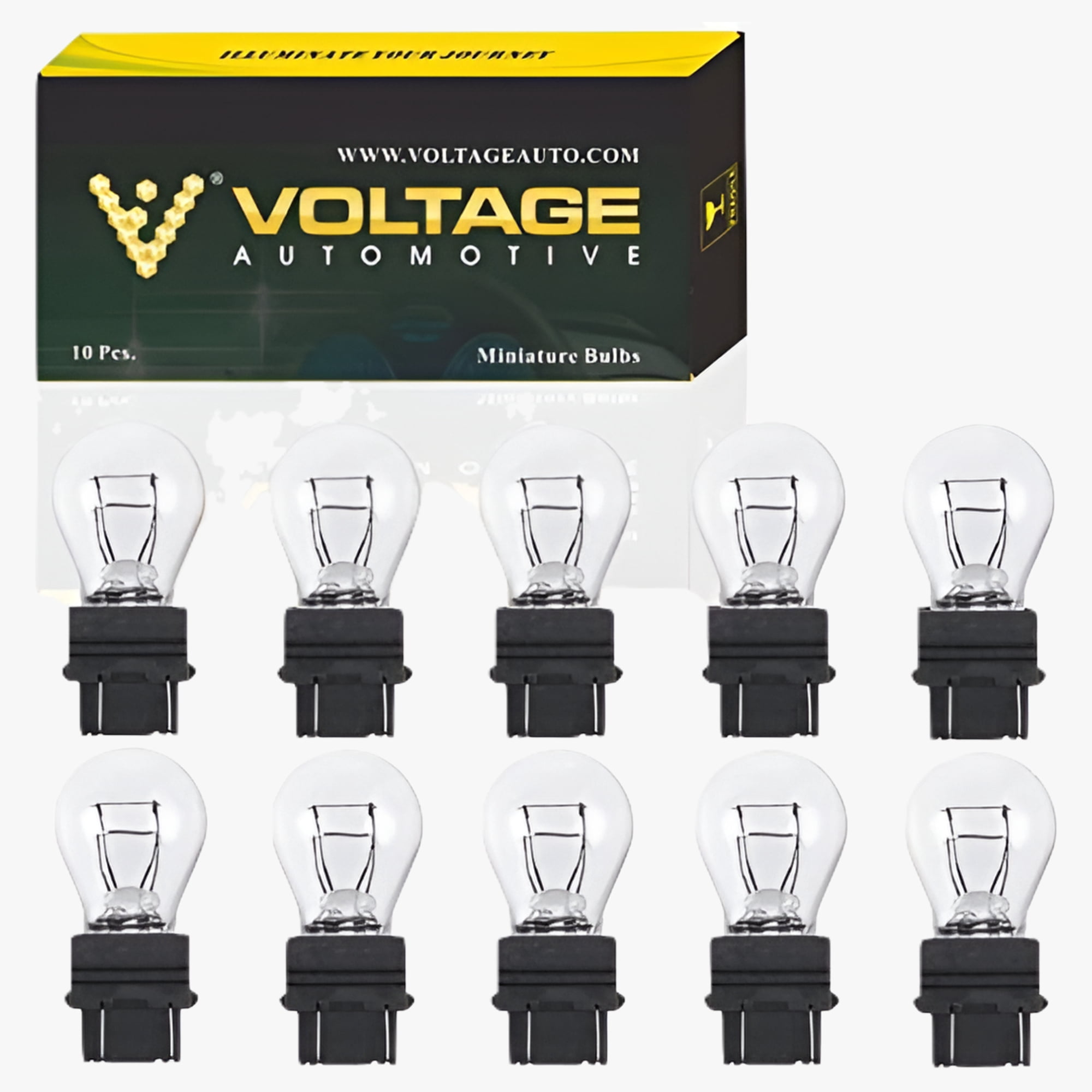 Voltage Automotive 3157 Yellow Hallogen 2800K Automotive Bulb 10 Pack ...
