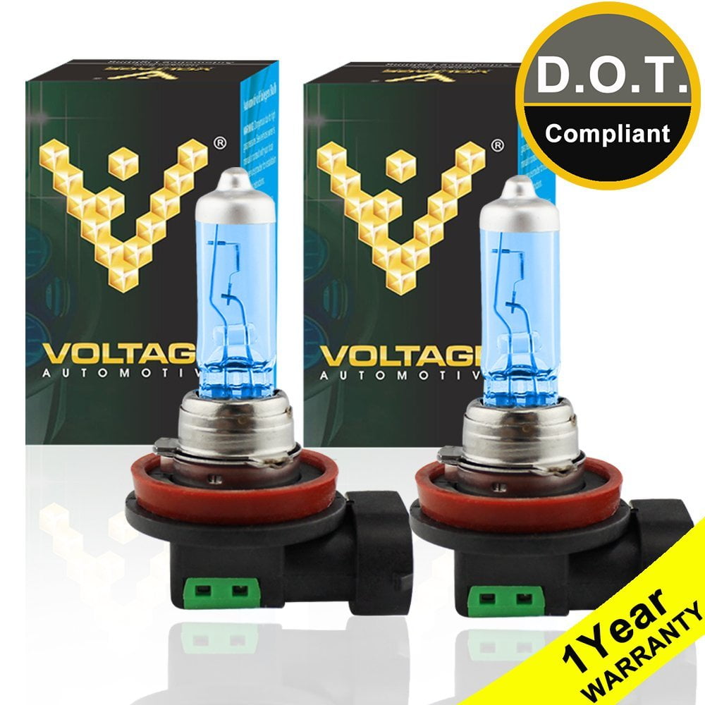 Voltage Automotive H16 Headlight Bulbs, Super White Bright, High/Low ...