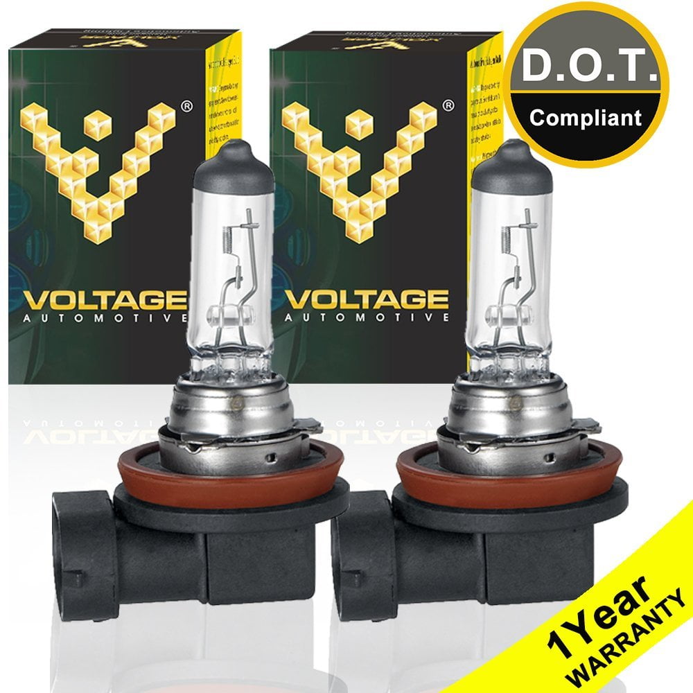 Voltage Automotive H8 12360 Headlight Fog Light Bulb (Pair) Standard ...