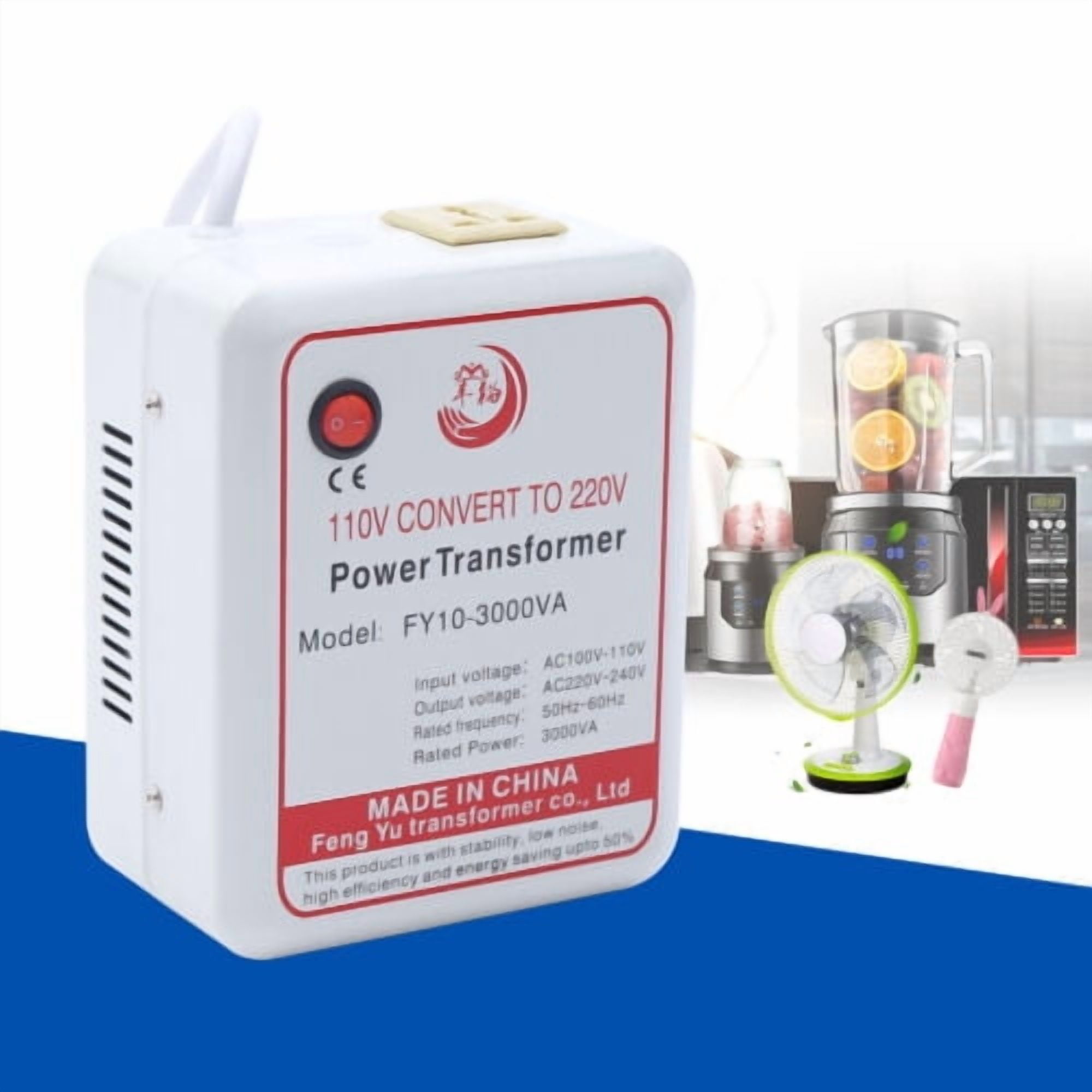 Voltage Converter 3000W Transformer 110V 220V Step-Up only AC ...