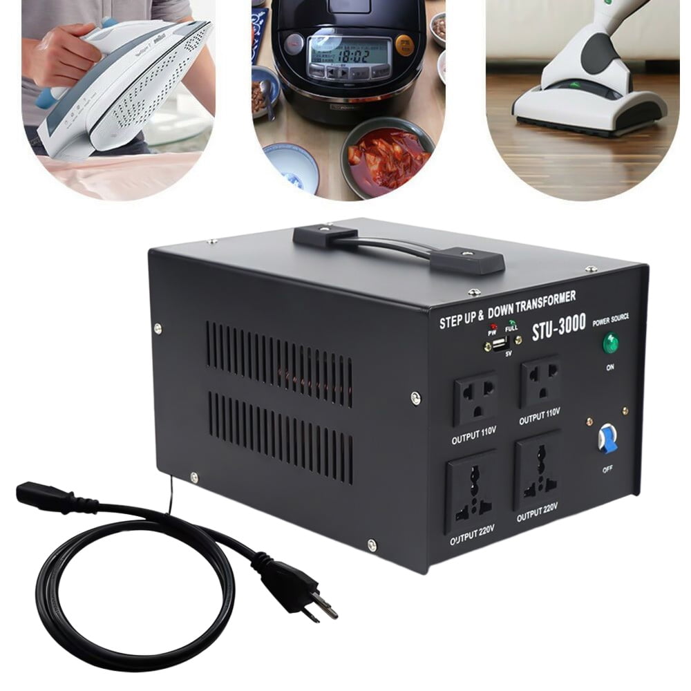 Voltage Converter Transformer 3000W, 110V/220V Output with USB Port ...