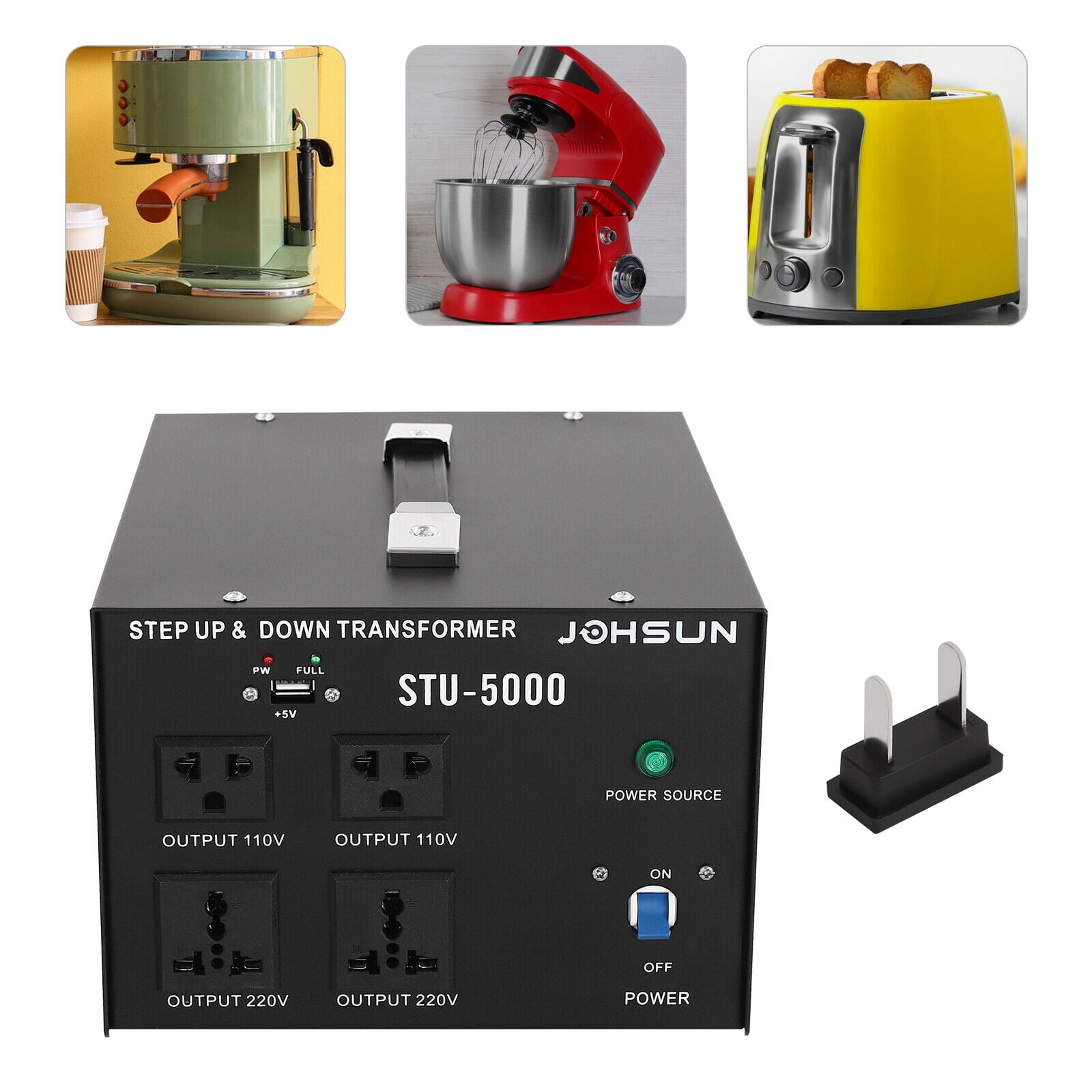 STU-5000 5000W Voltage Converter Transformer, Step Up & Down 110V/220V ...