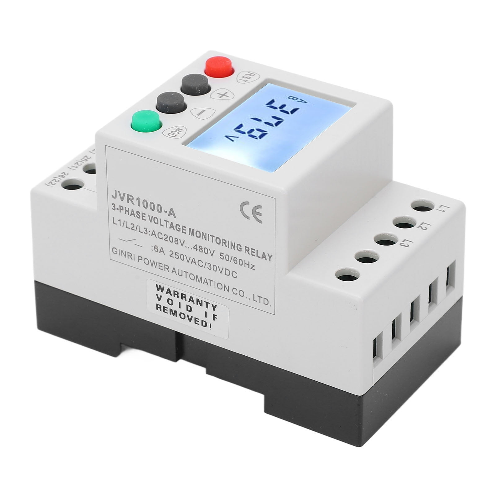 Voltage Phase Sequence Protector 3 Wire Over Under Monitor Relay AC 208 ...