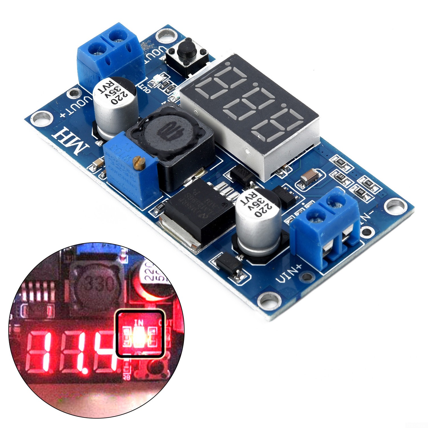 Voltage Regulator Module Step-down Power Converter Module DC 4~35V to 1 ...