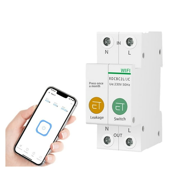 Voltage Relay Smart Circuit Breaker With Energy Meter 1/2P Leakage ...