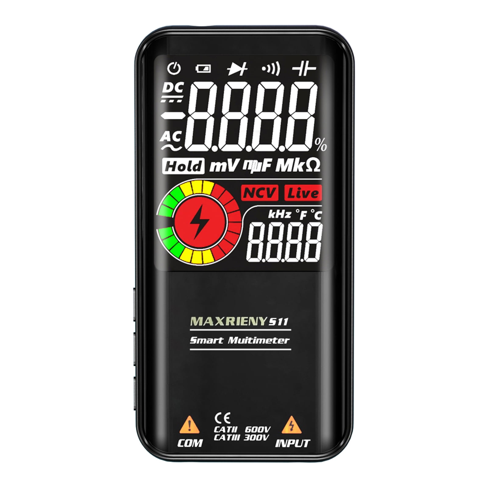 Voltage Resistance Meter,3.3 Inch Lcd Ncv Resistance Duty Diode ...