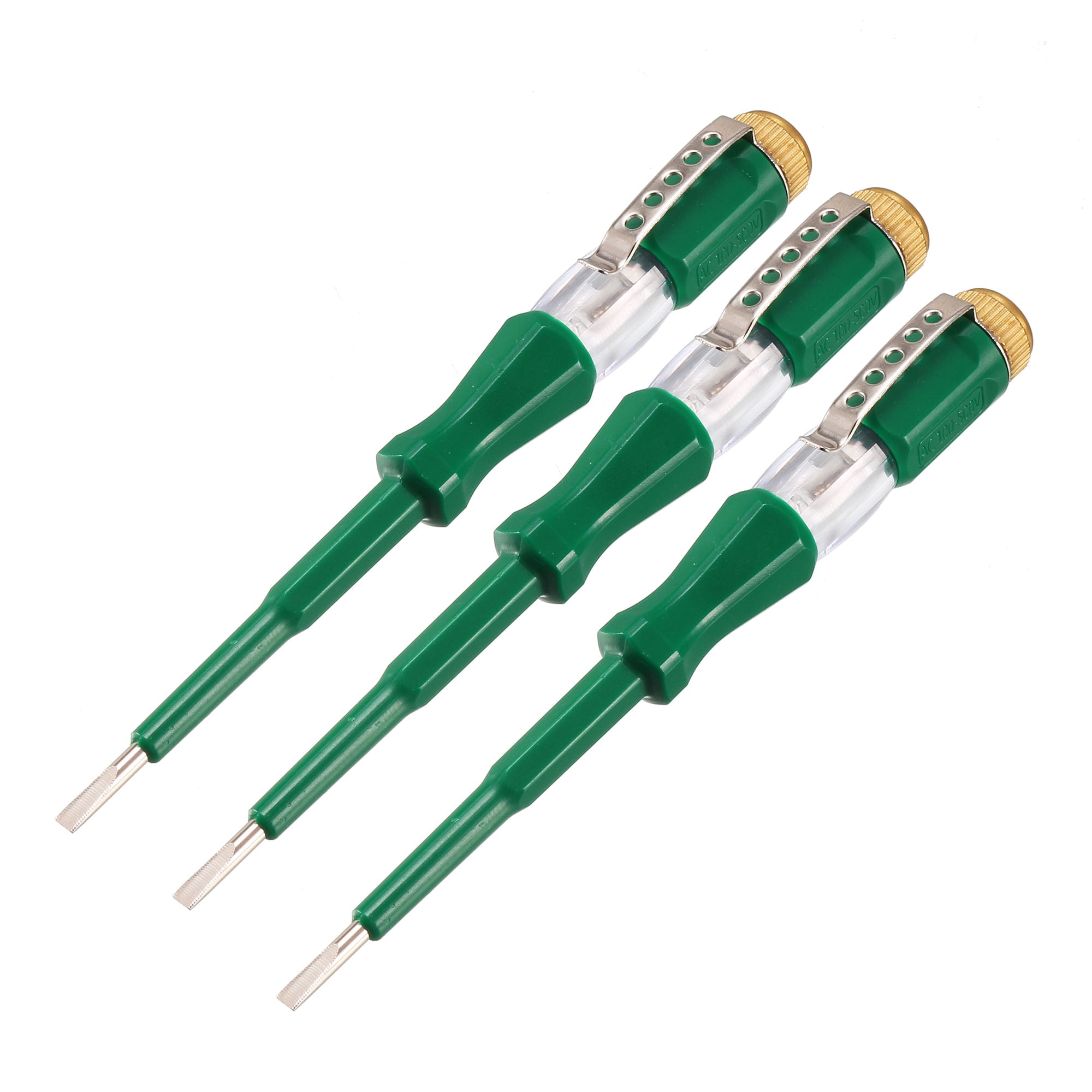 Voltage Test Screwdriver AC100-500V Slot Neon Tube Tester Green 3pcs ...