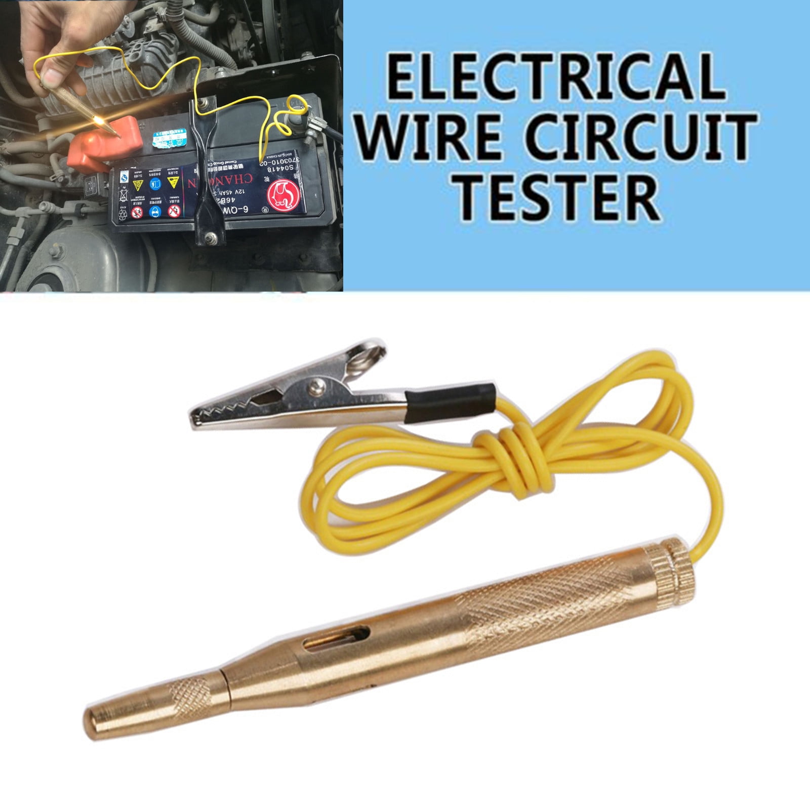 Voltage Tester Probe, 6V/12V/24V System Tester, LED Continuity Light ...