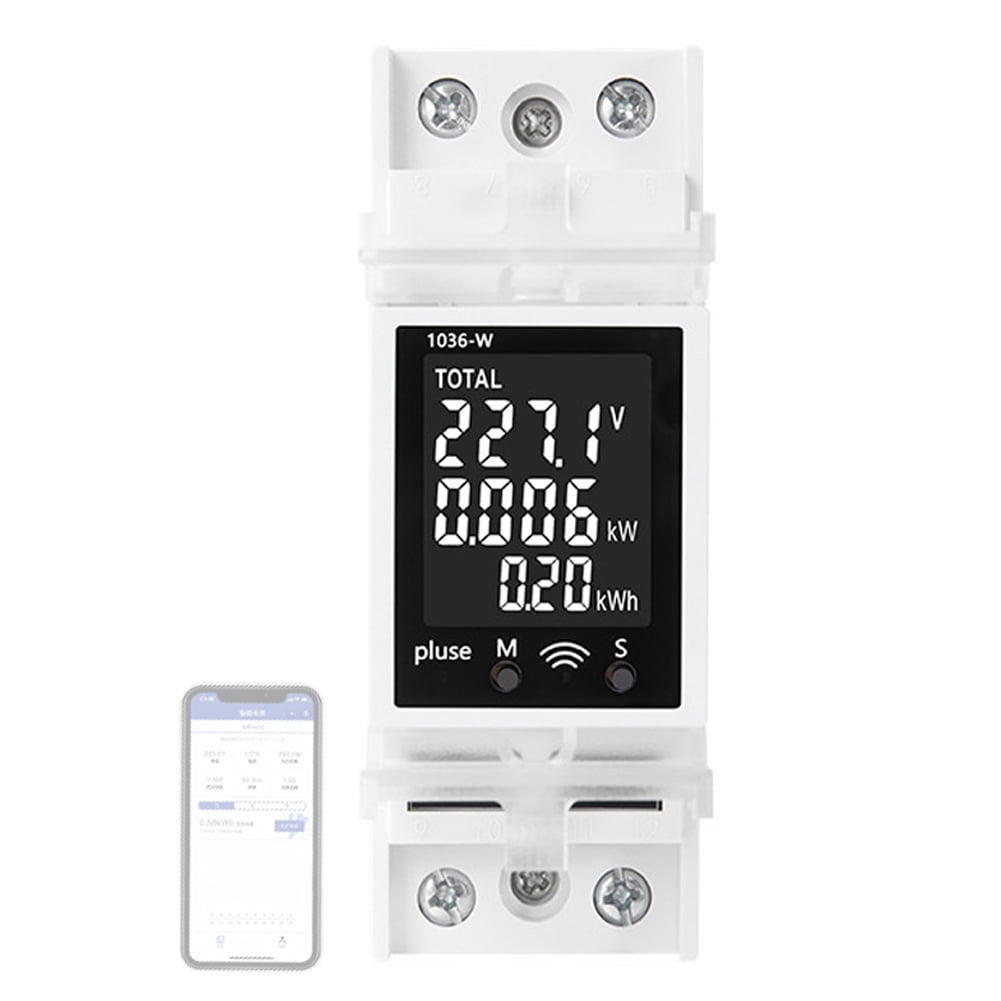 Voltage WiFi Version Din Rail Mounted Circuit Breaker Meter 85-265V 63A ...