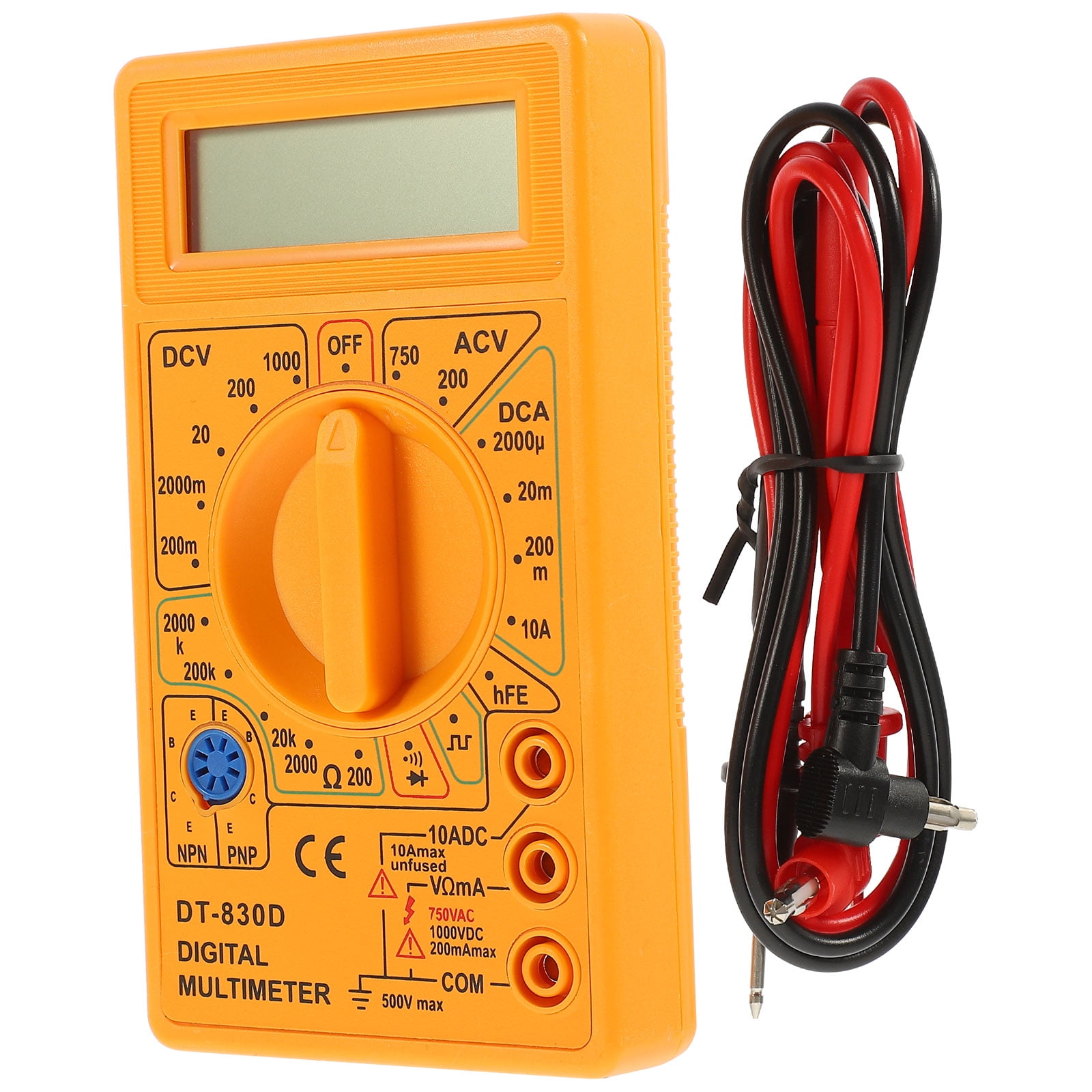 Voltage and Continuity Tester Beep Double Fuse Multimeter Buzzer Output ...