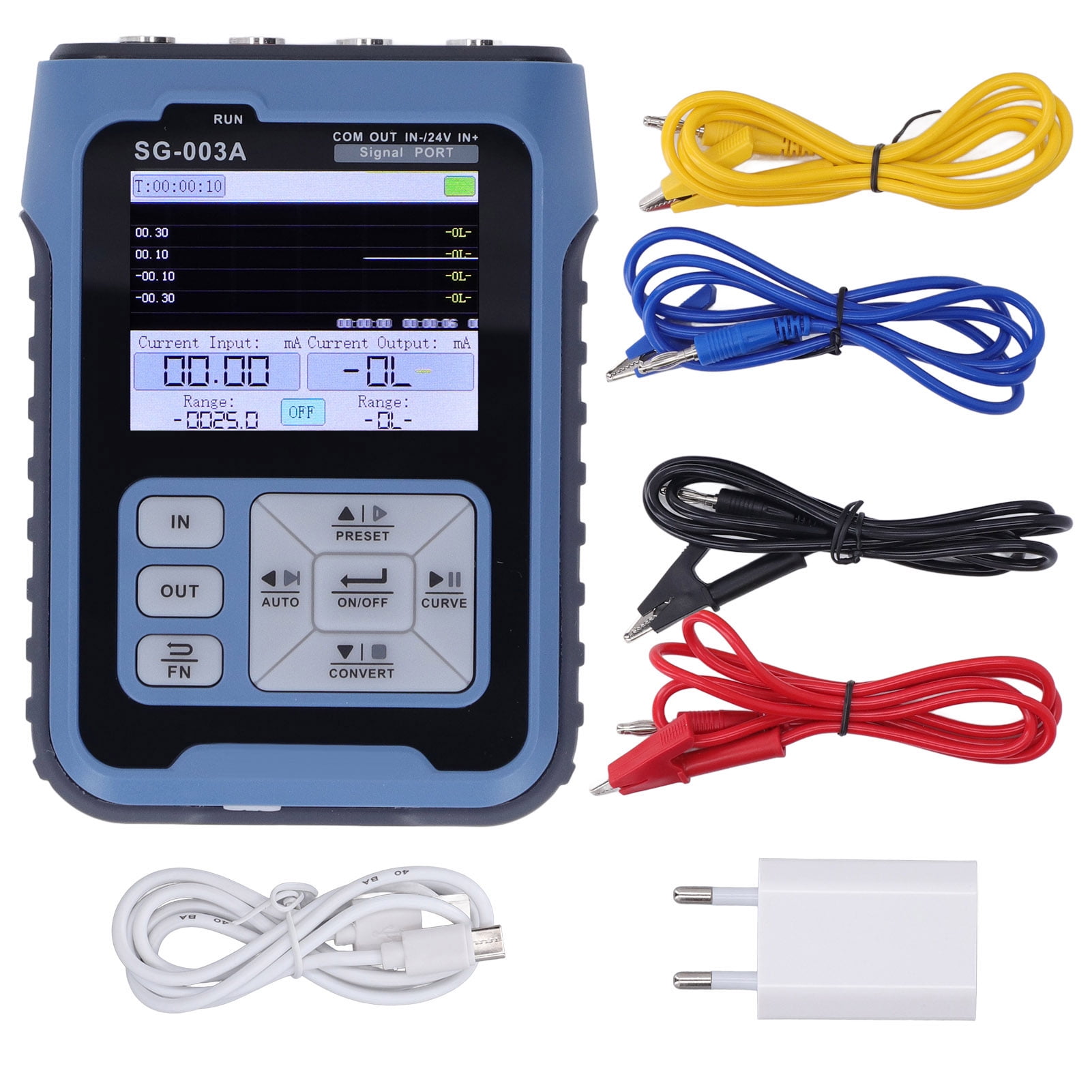 Voltage and Frequency Generator, EU Plug, 100-240V 2.4-Inch Digital ...
