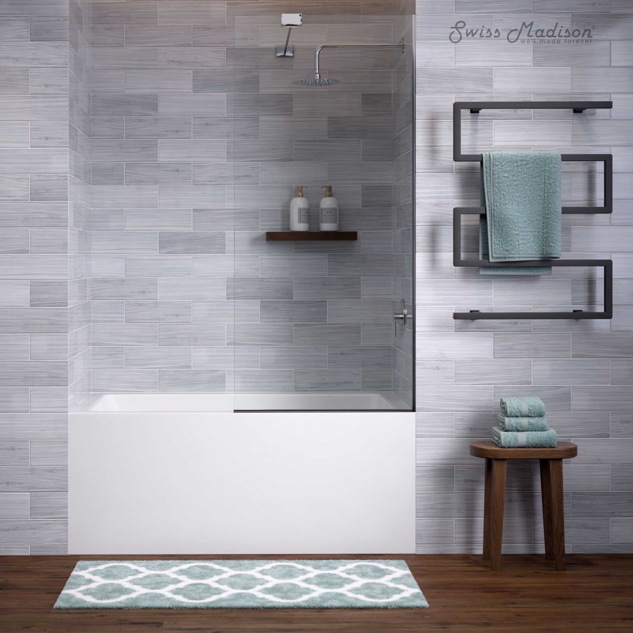 Voltaire 54 x 30 Skirted Right Drain Soaking Apron Bathtub in Glossy ...