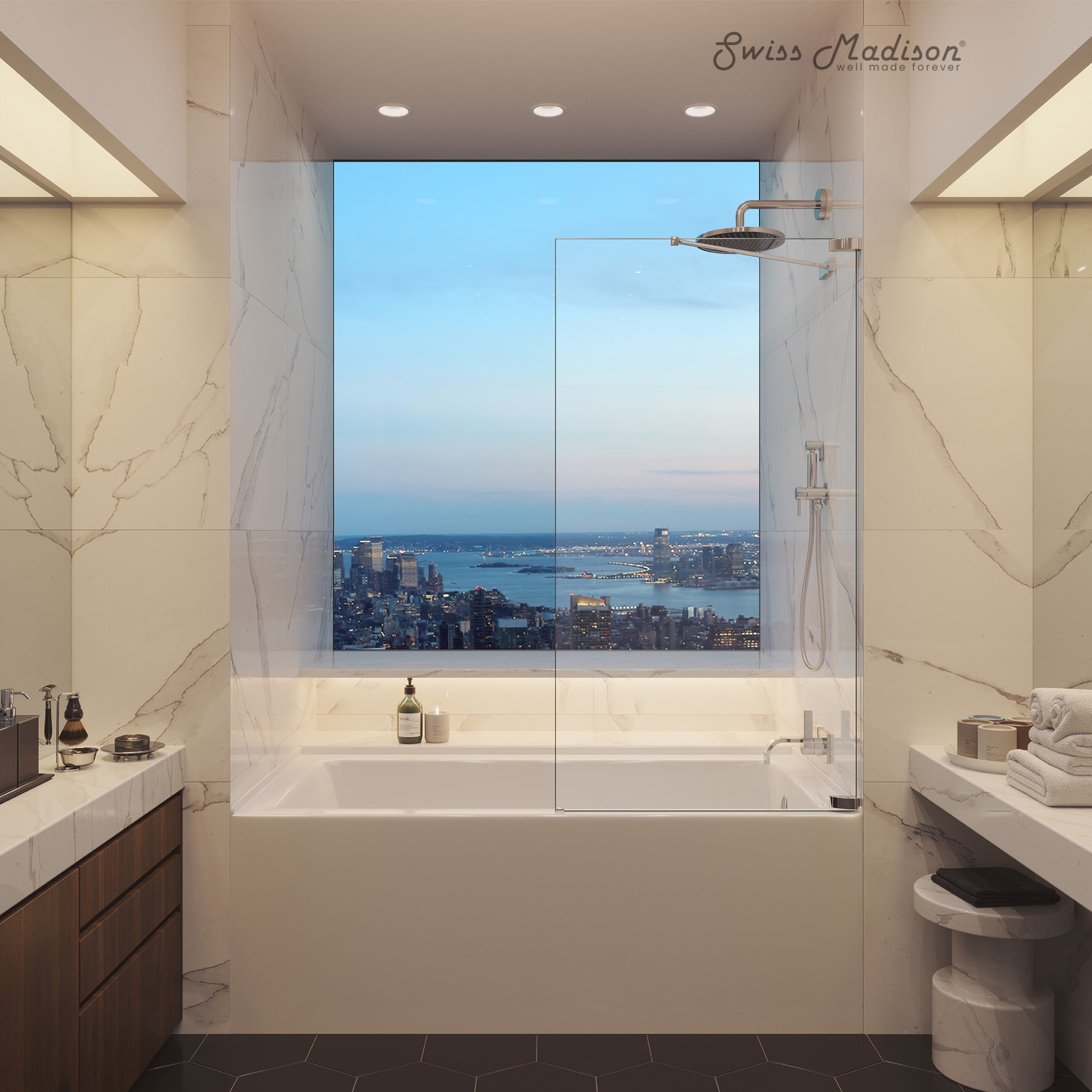 Voltaire 60 x 30 Skirted Right Drain Soaking Apron Bathtub in Glossy ...