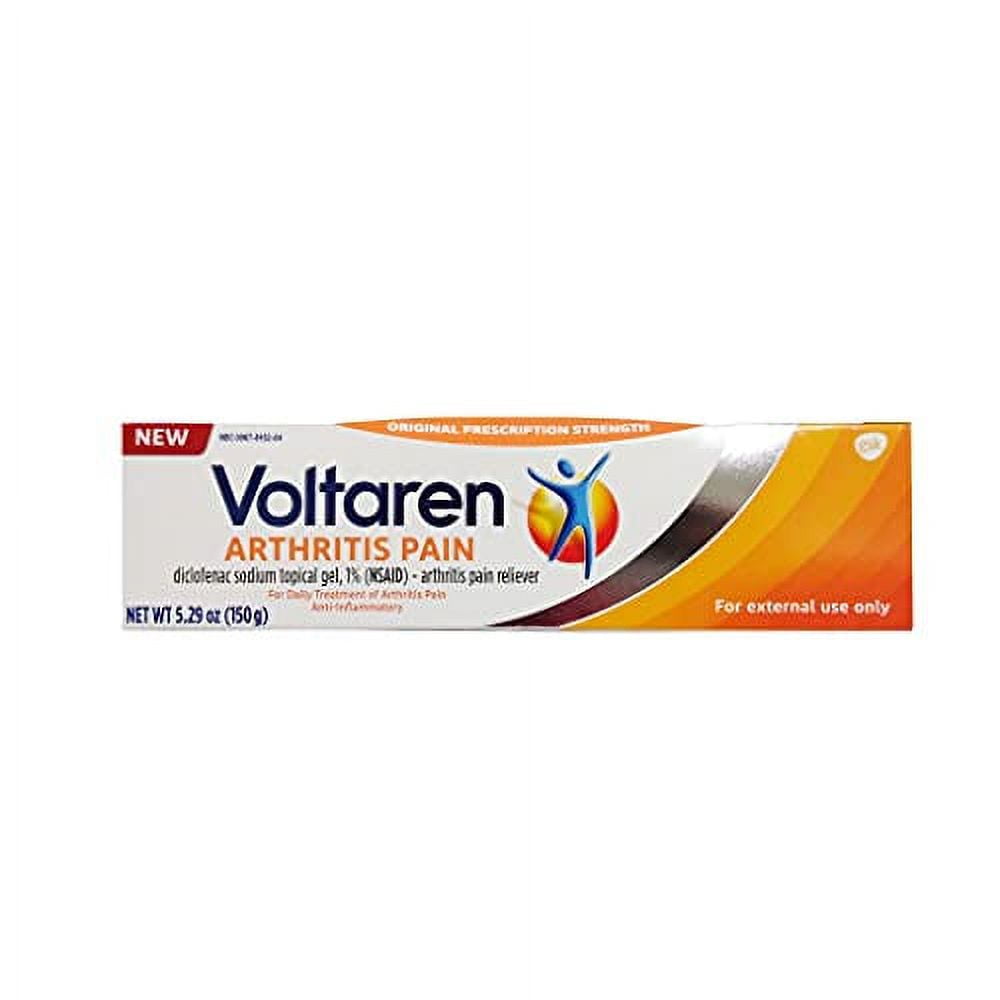 Voltaren Topical 1% Gel, 5.29 Ounce for Pain Relief, Diclofenac ...