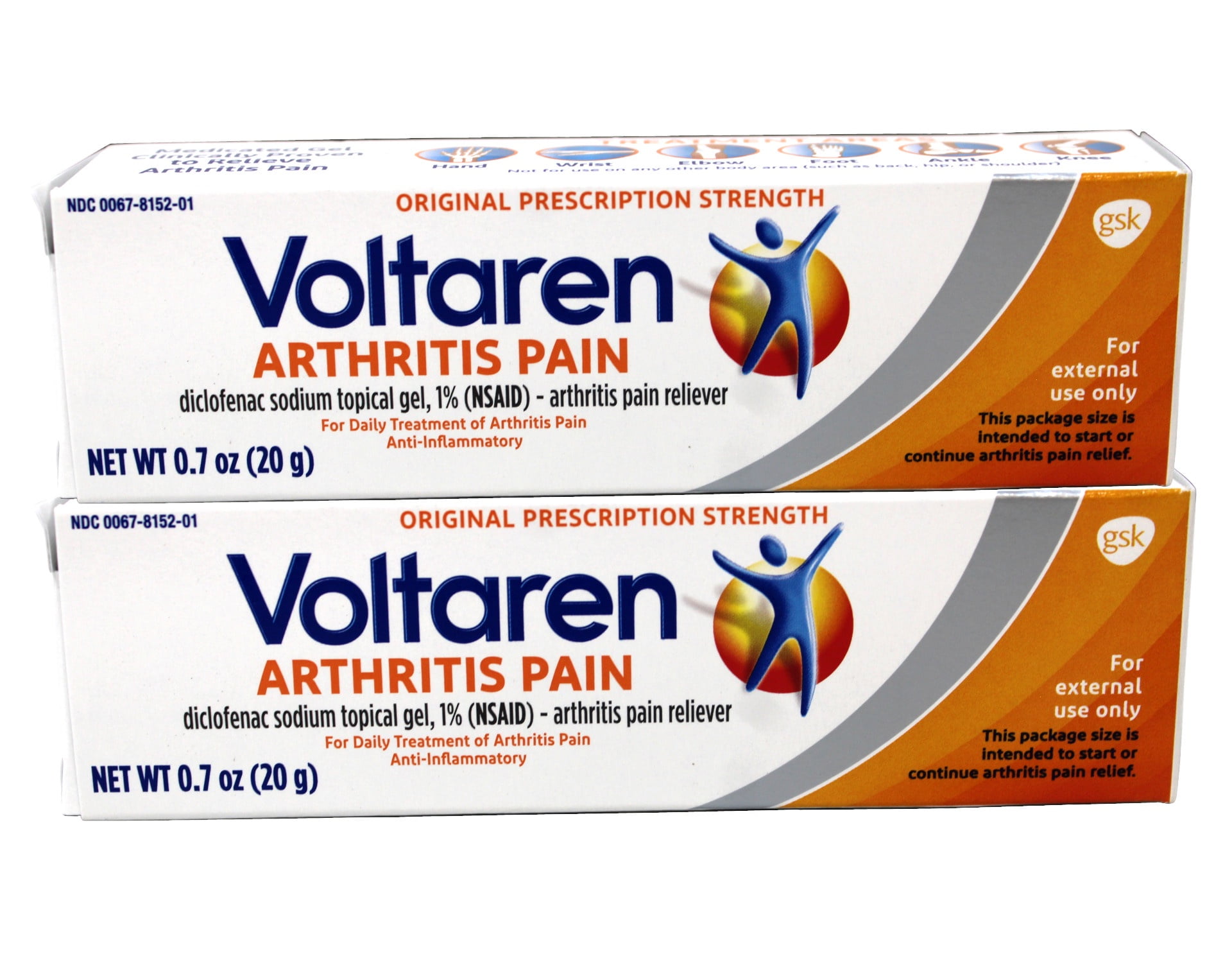 Voltaren Arthritis Pain Gel, 1% Topical NSAID, Travel Size 0.7 Oz Tube ...