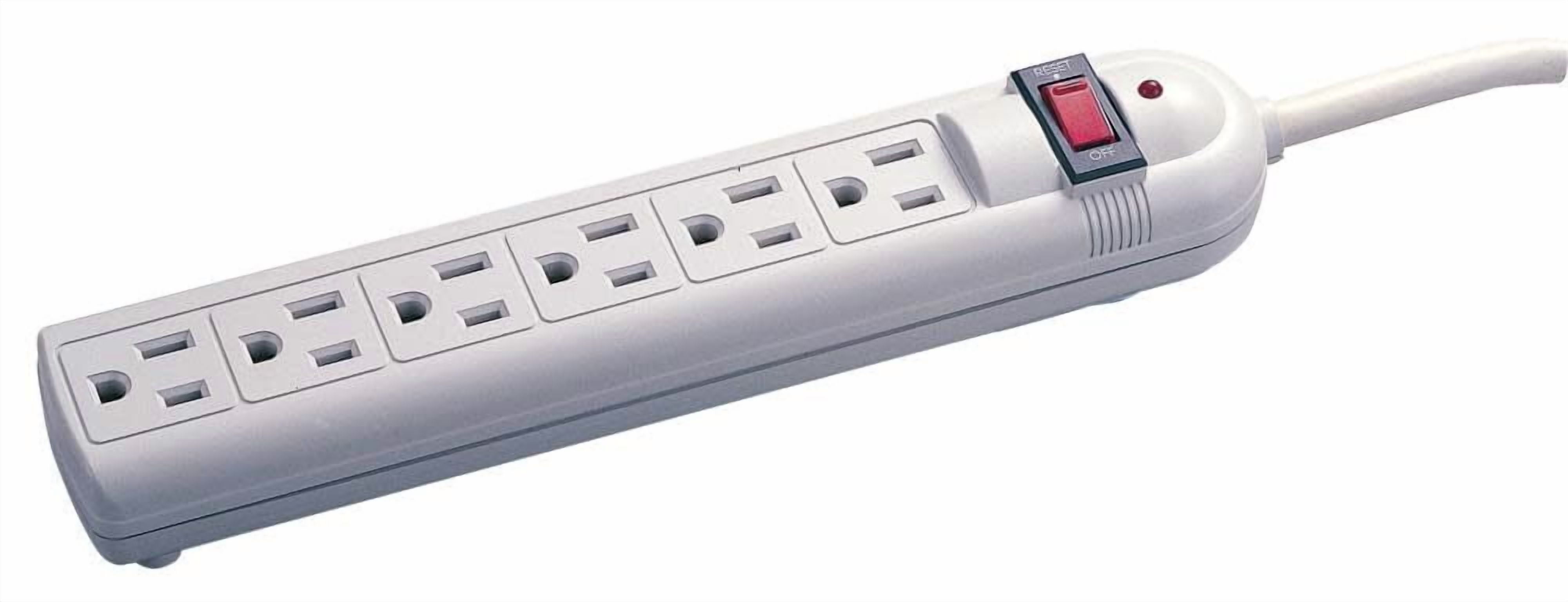 Voltec 6 Outlet Plastic Power Strip With Surge Protection - Walmart.com