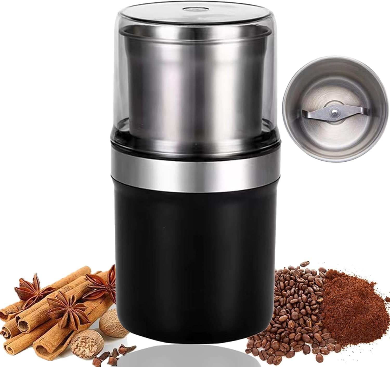 Voltix Electric Multi-Use Cup Grinder – Large Capacity Stainless Steel ...