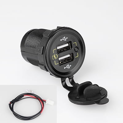 Voltmeter 12V And Switch QC 3.0 Dual Port Fast Usb Car Charger 12V ...