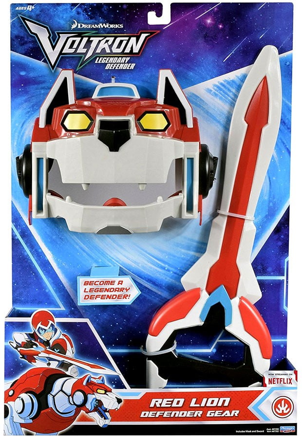 Voltron Red Lion Defender Gear - Role Play Mask and Toy Sword - Walmart.com