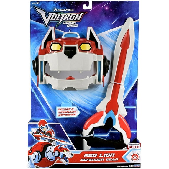 Voltron Red Lion Defender Gear - Role Play Mask and Toy Sword - Walmart.com