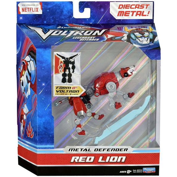 Voltron Die Cast Red Lion Figure, Fully Articulated, Metal Defender ...