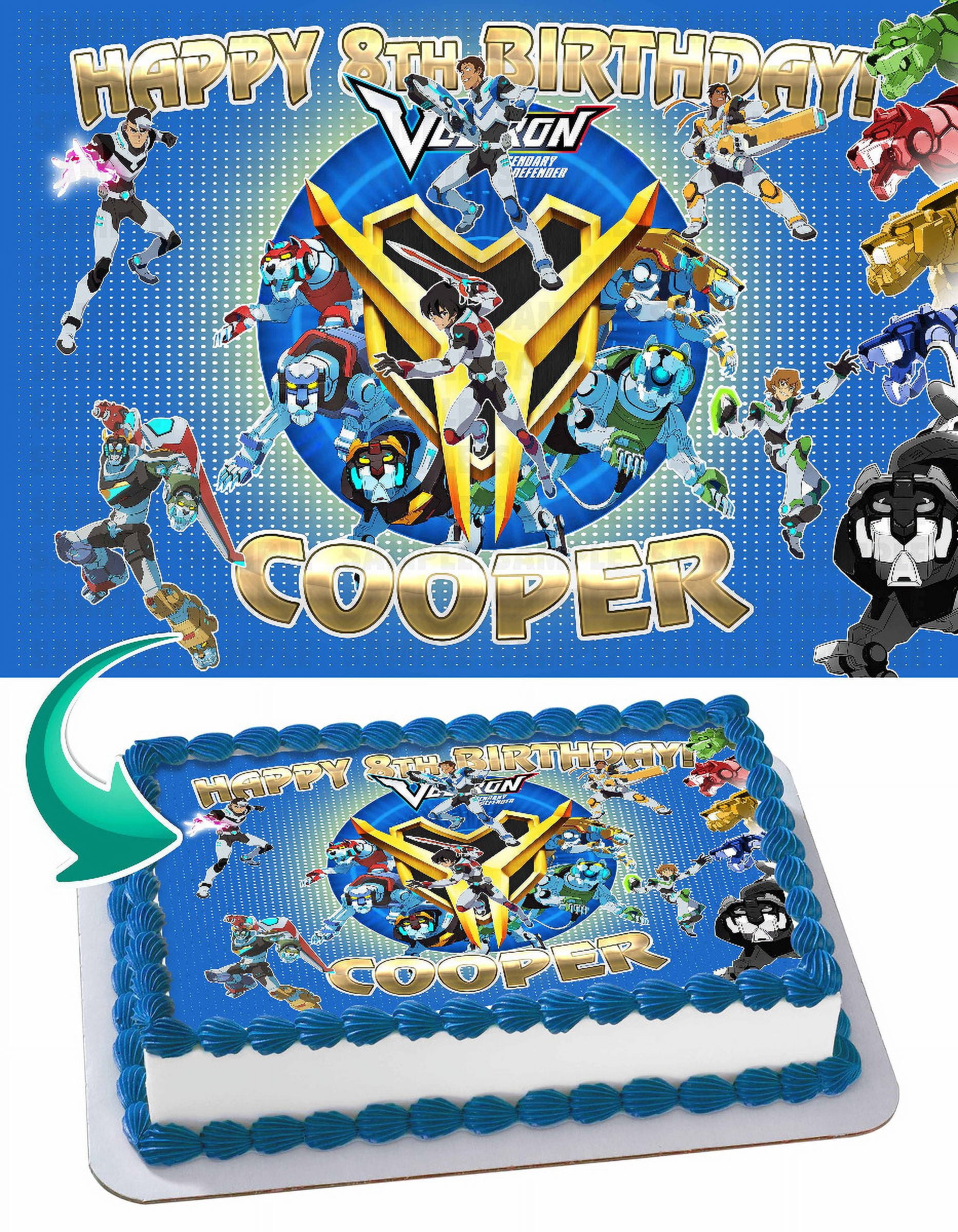 Voltron Legendary Defender Edible Cake Image Topper Personalized ...
