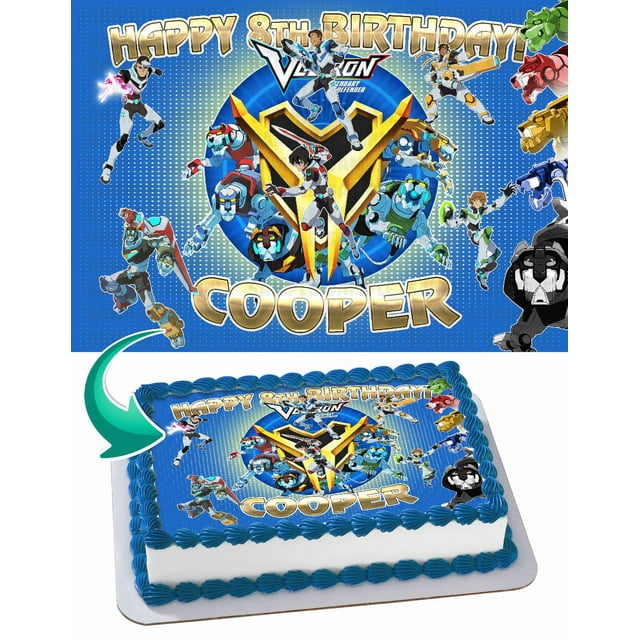 Voltron Legendary Defender Edible Cake Image Topper Personalized ...