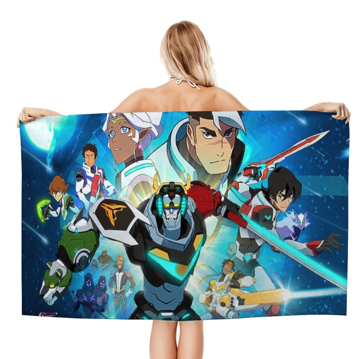 Voltron Legendary Defender Gifts Beach Towel for Women Girl Birthday Inspired Fan Bath Outdoor ...