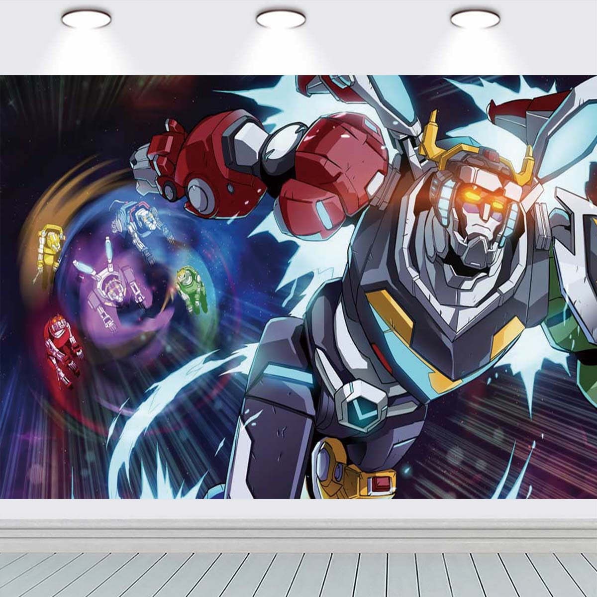 Voltron Legendary Defender school Backdrop Taspestry Banner Party ...
