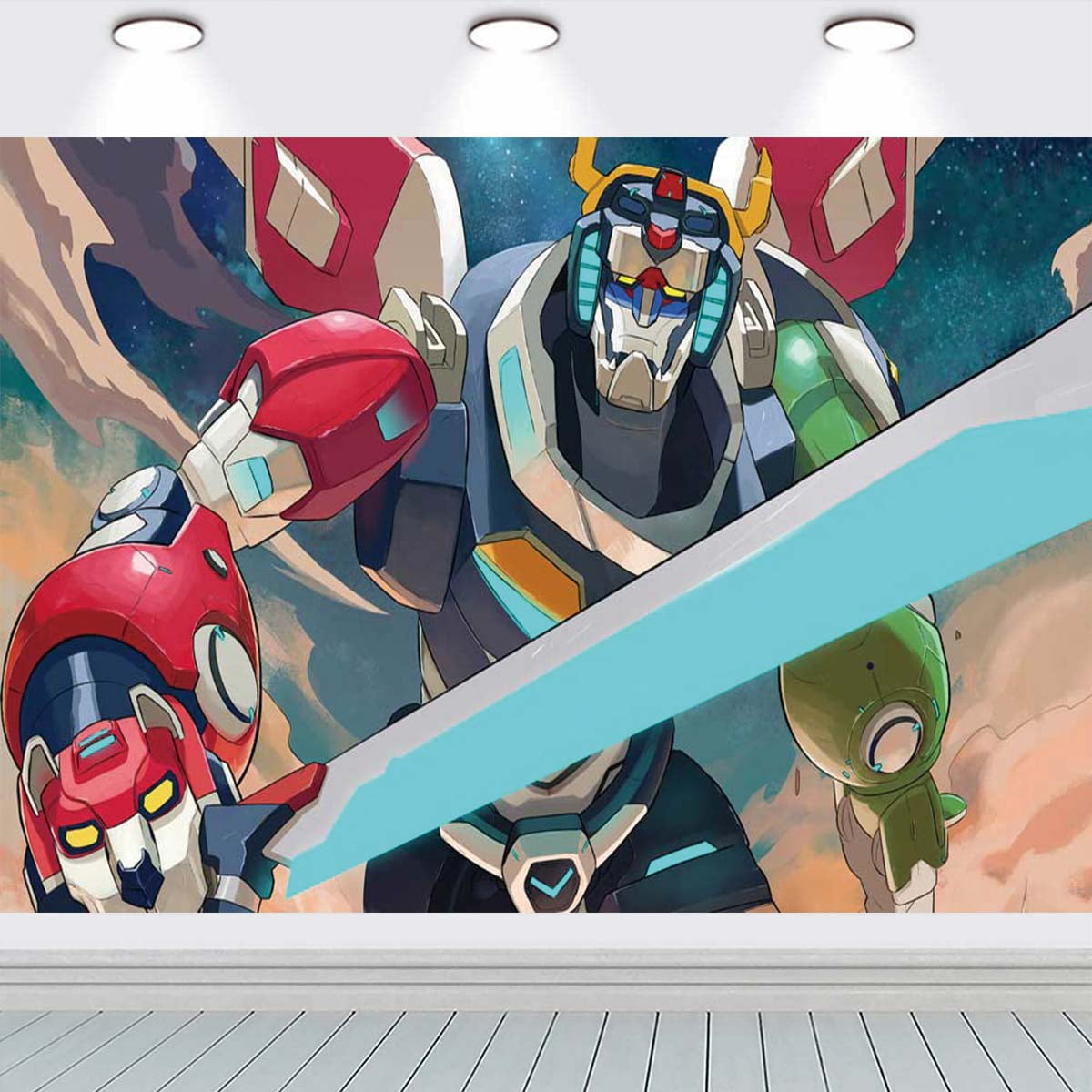 Voltron Legendary Defender school Poster Backdrop Banner Party Supplies ...