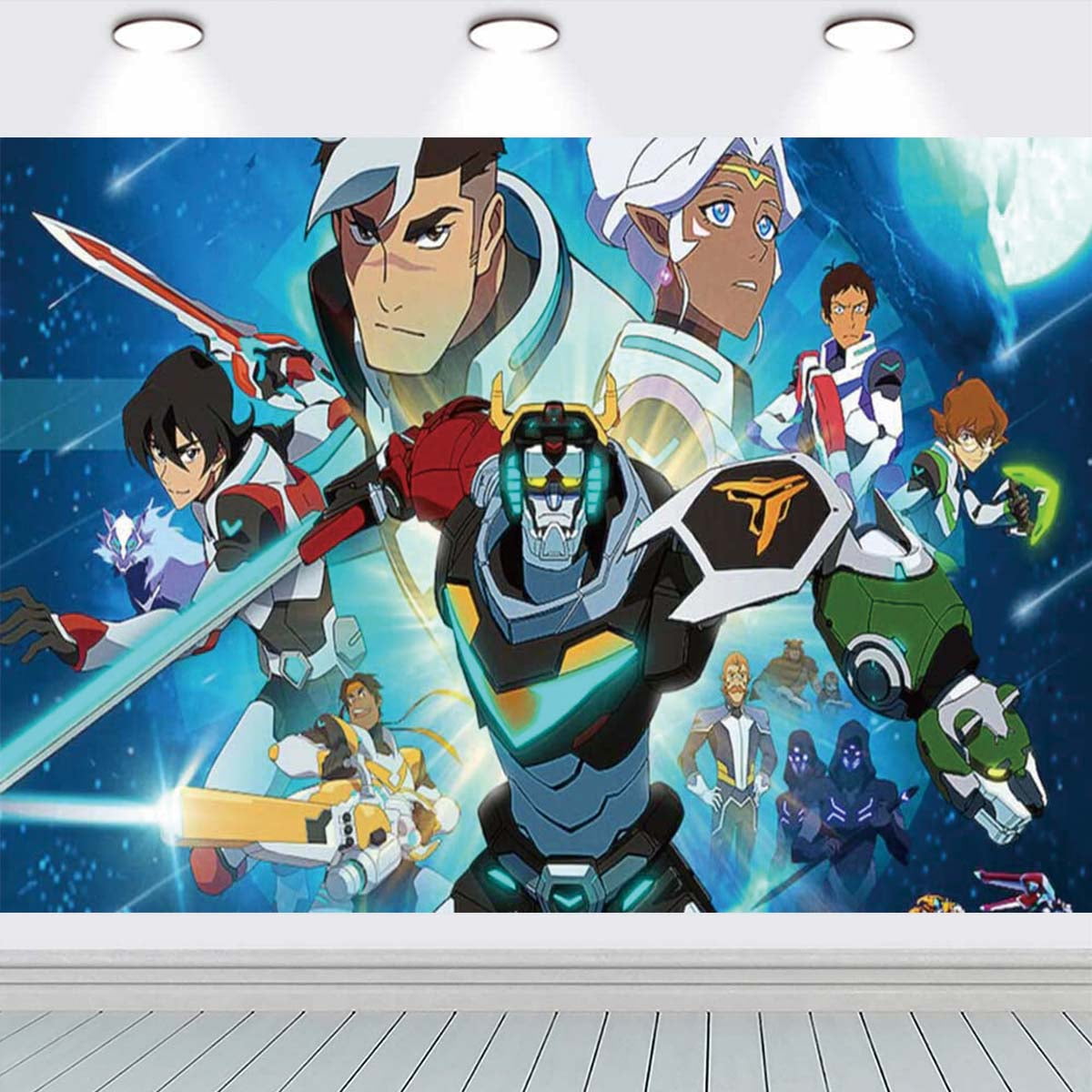 Voltron Legendary Defender school Poster Wall Decor Birthday Banner ...