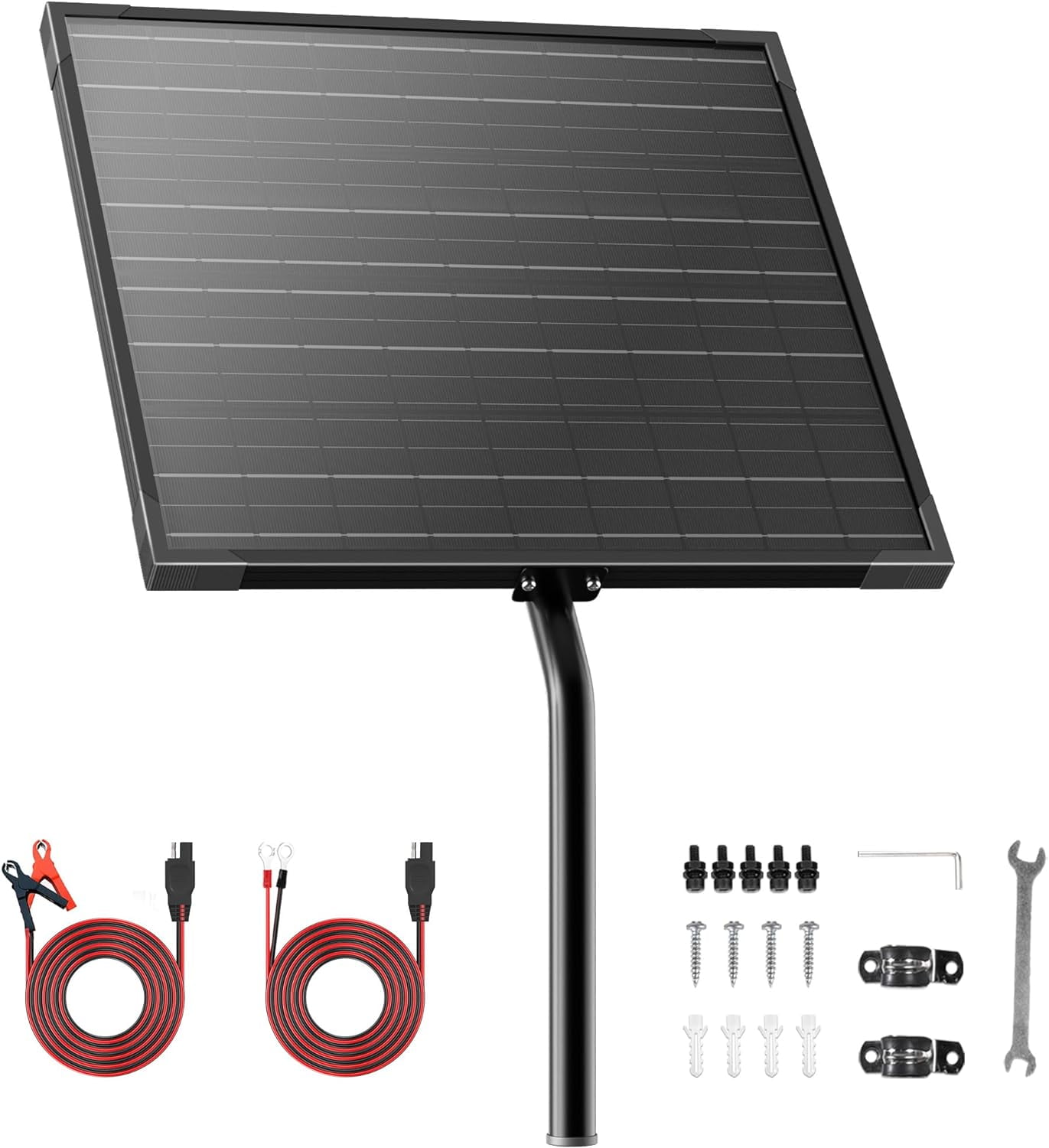 Voltset 20W 12V Waterproof Solar Battery Trickle Charger & Maintainer ...