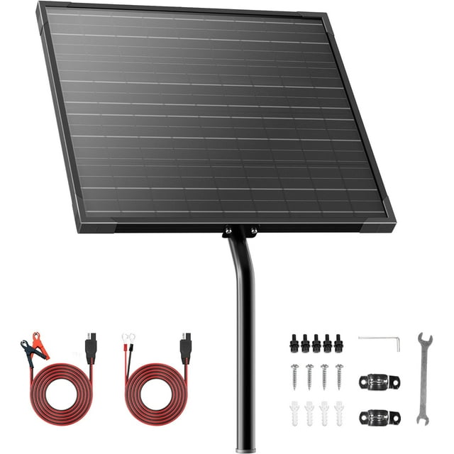 Voltset 20W 12V Waterproof Solar Battery Trickle Charger & Maintainer ...
