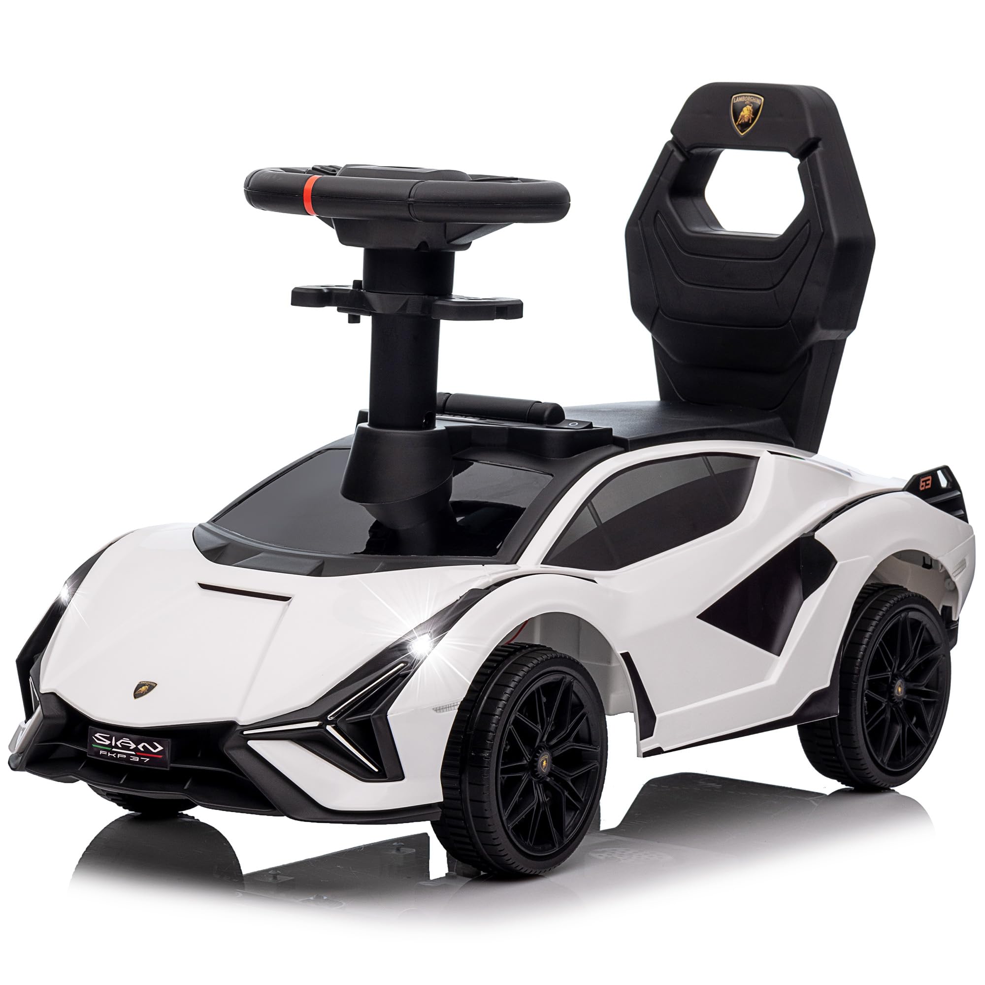 Voltz Toys Ride-on Sliding Car for Toddlers, Lamborghini SIAN, Foot-to ...