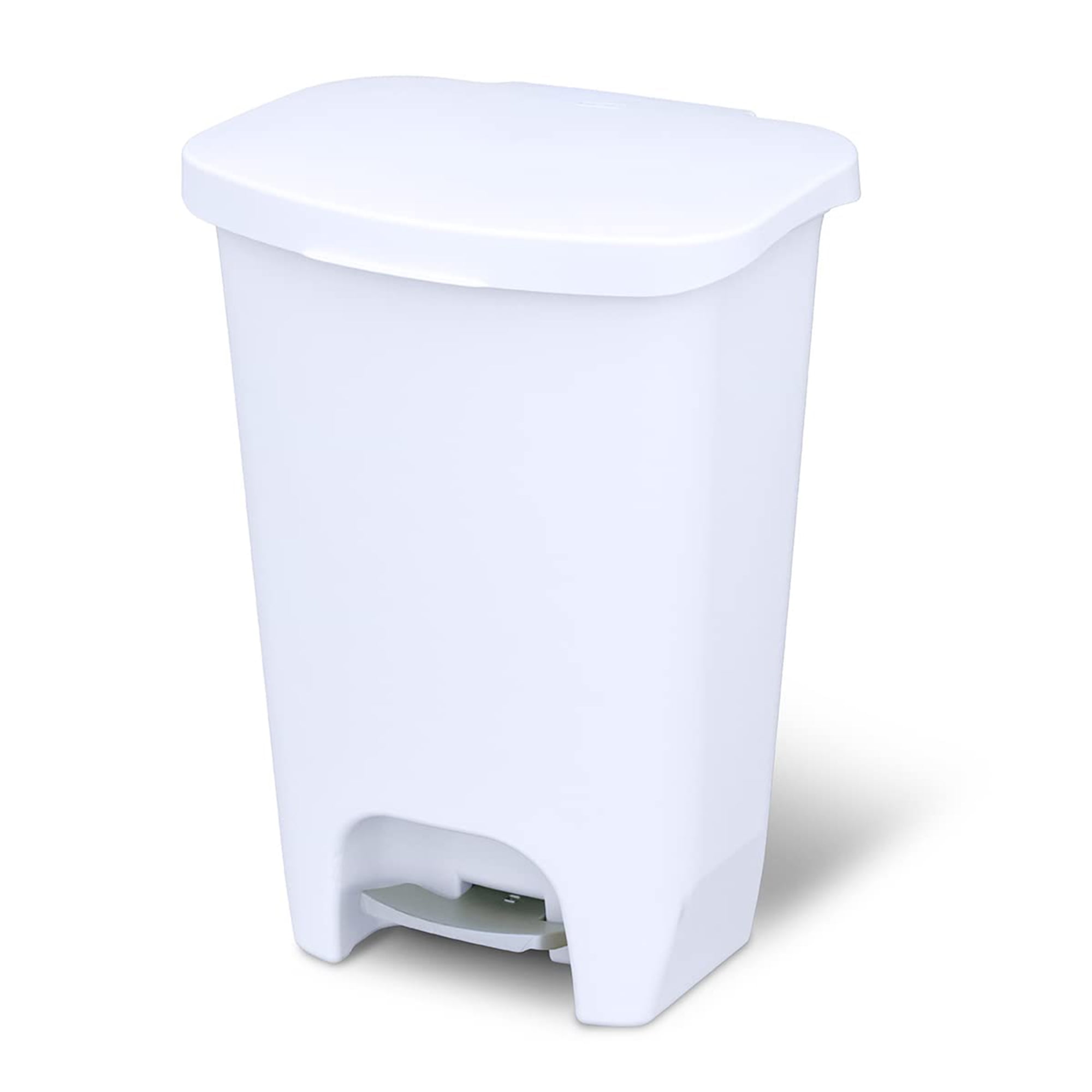 Glad Extra Large Capacity Kitchen XL Plastic Step-on Trash Bin, Odor ...