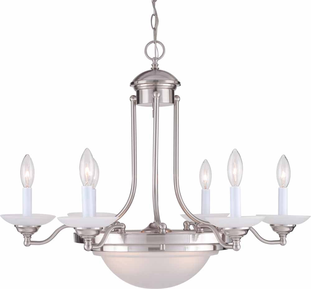 Volume Lighting V2078 8 Light 1 Tier Chandelier - Nickel - Walmart.com