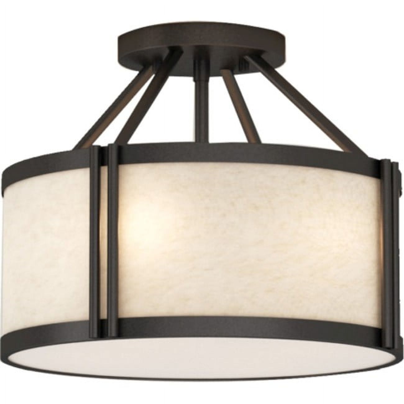 Golden Lighting 3602-FM-CH Duncan 1 Light Semi Flush Indoor Ceiling ...
