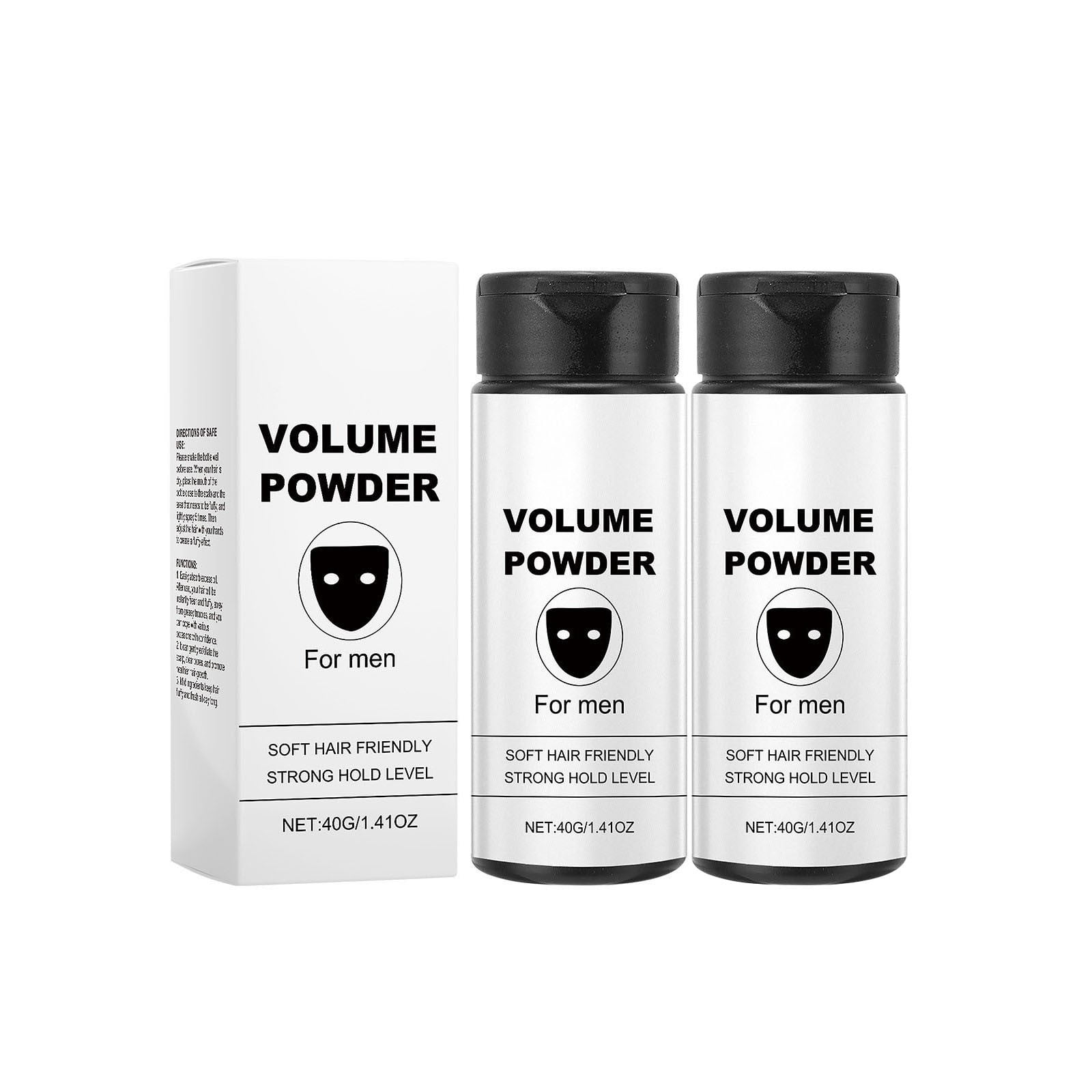 Volume Powder for Men Instantly Adds Texture and Volume Natural Ingredients Strong Hold 40g 2pc ...