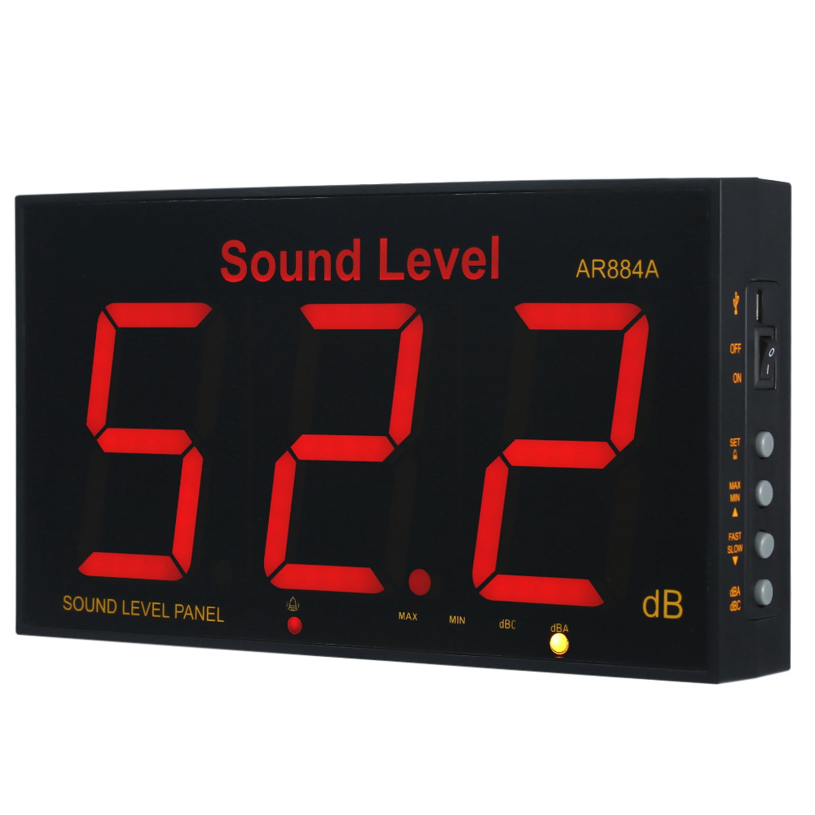 Volume Sound Level Meter Wall Mounted Sound Decibel Meter Noisemeter ...