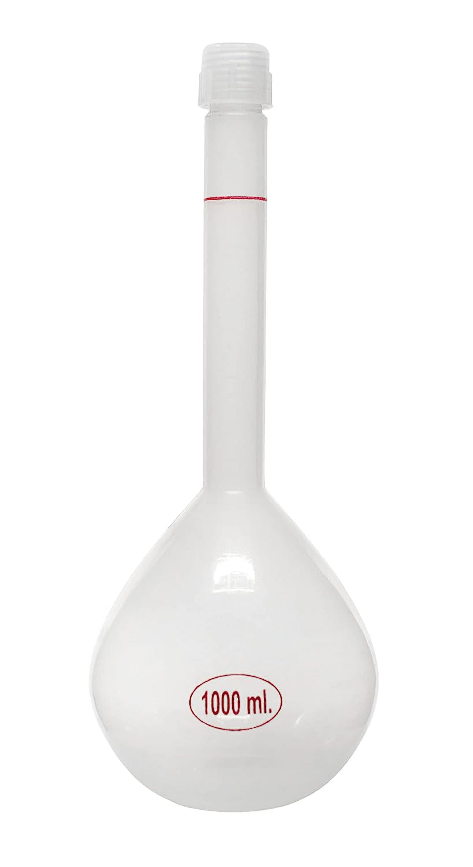 Volumetric Flask, 1000ml - Chemical & Heat Resistant Polypropylene ...