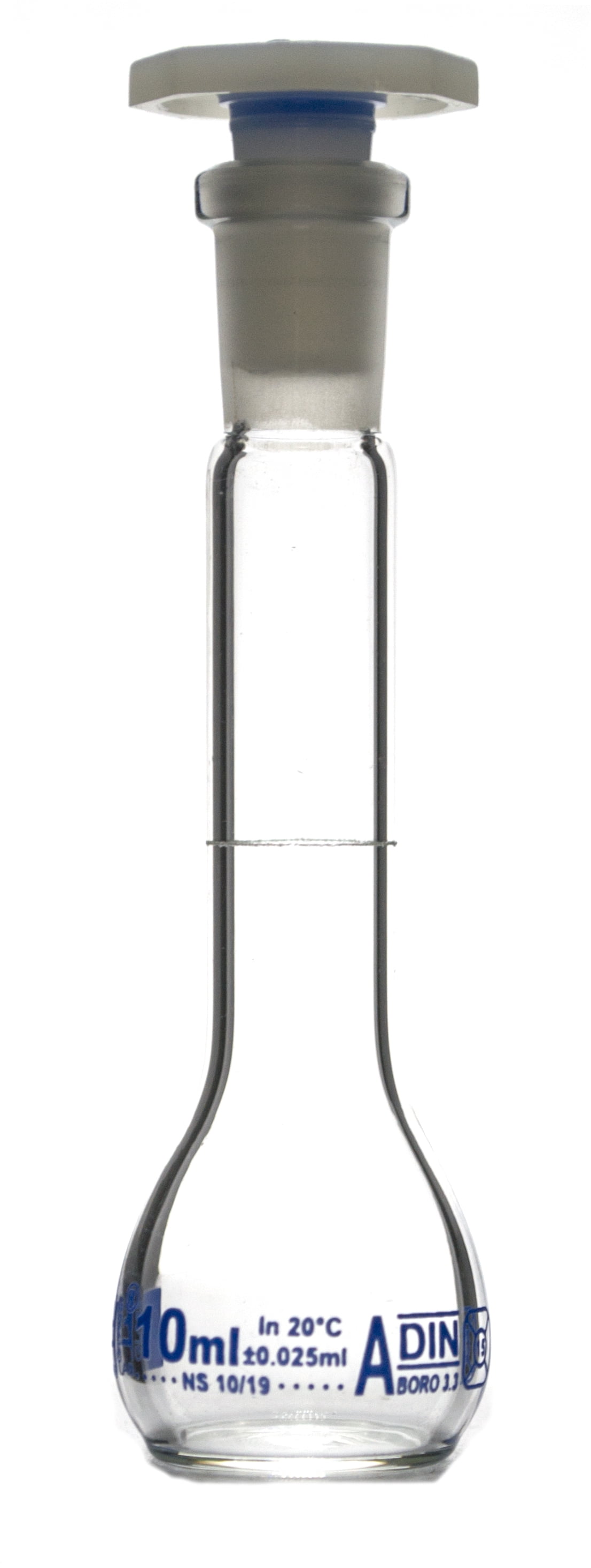 Volumetric Flask, 10ml - Class A - 10/19 Polyethylene Stopper ...