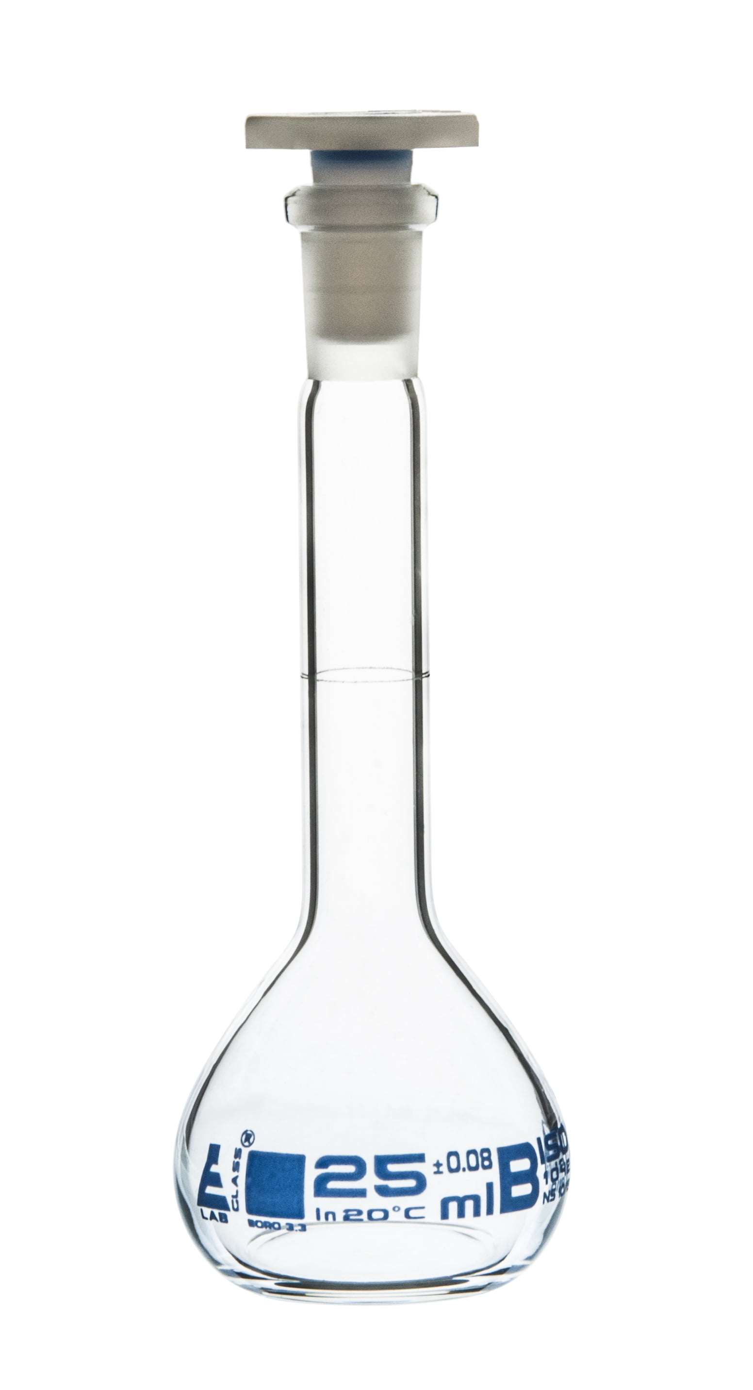 Volumetric Flask, 25ml - Class B - 10/19 Polyethylene Stopper ...