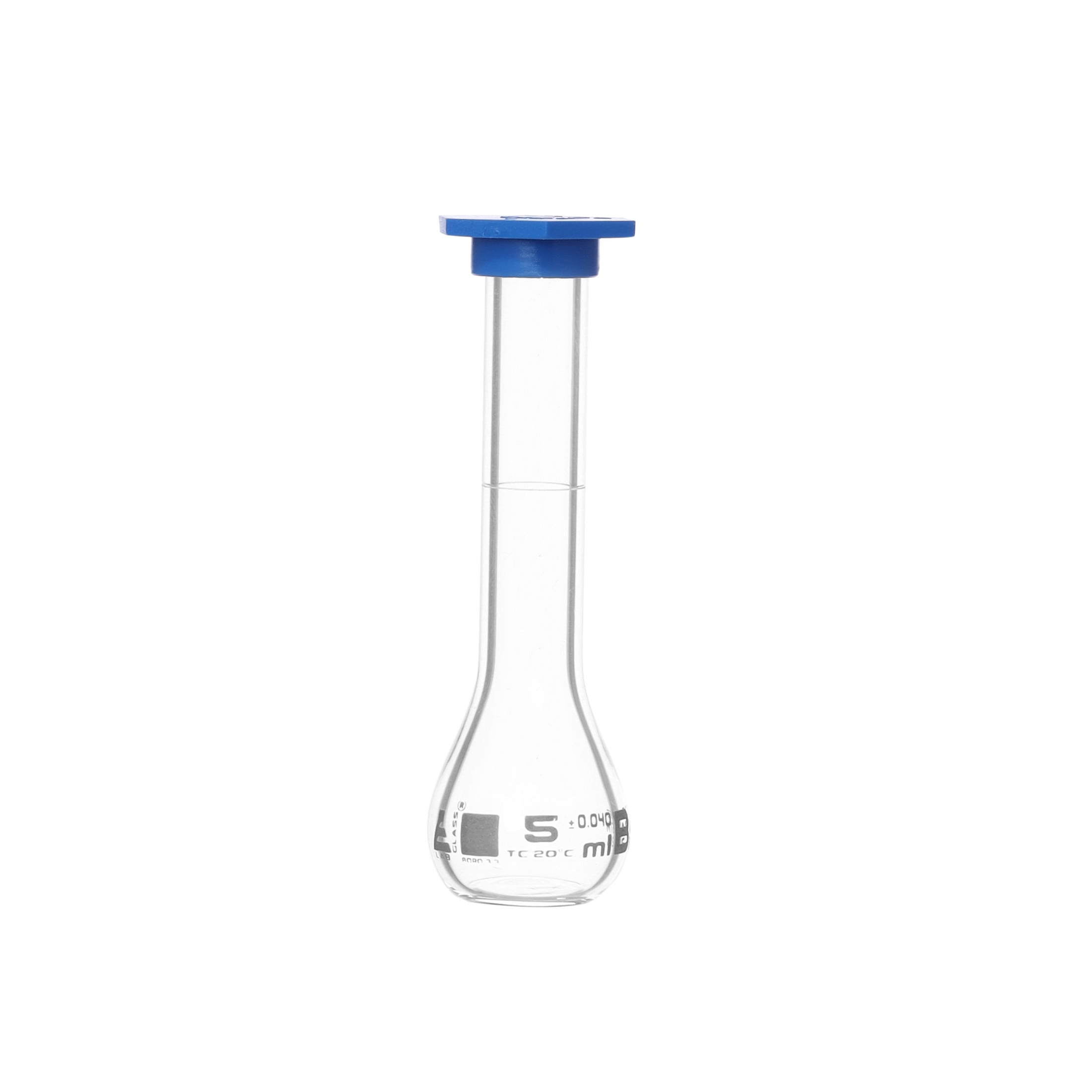 Volumetric Flask, 5mL - ASTM Class B, Tolerance ±0.020mL - Snap Cap ...