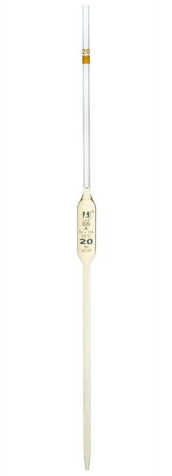 Volumetric Pipette, 20mL - Class A - Blue Markings - Yellow Coded ...