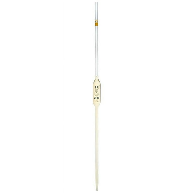 Volumetric Pipette, 20mL - Class A - Blue Markings - Yellow Coded ...