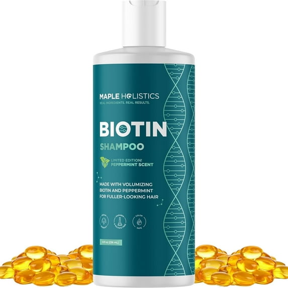 Maple Holistics Biotin Shampoo, Volumizing, Sulfate Free, for Thinning ...