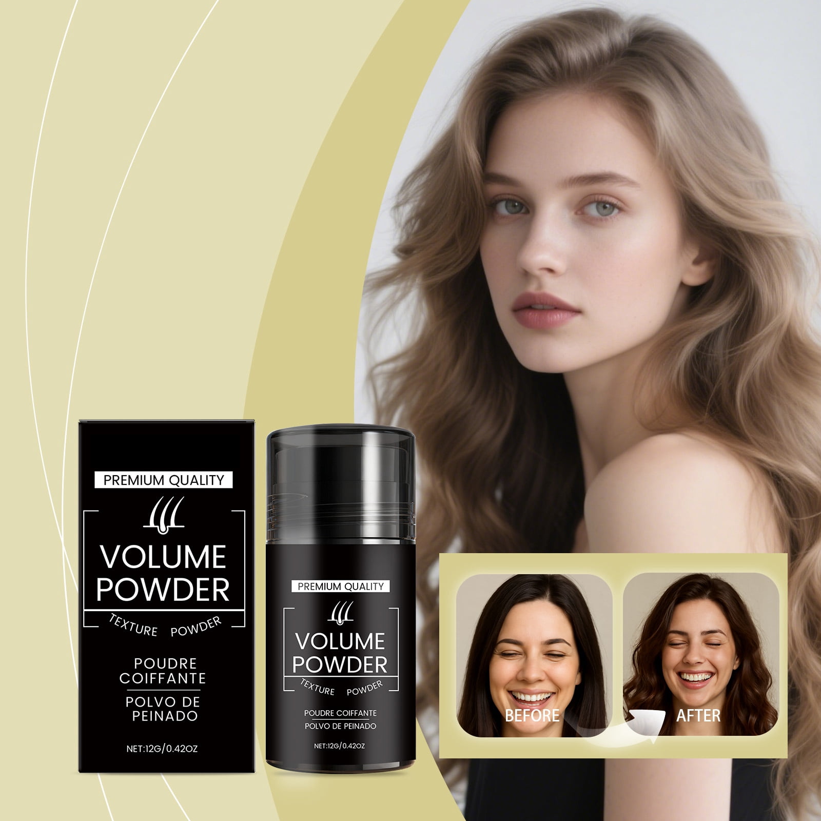 Volumizing Hair Styling Powder for Fine Hair - Invisible Texture Adds ...