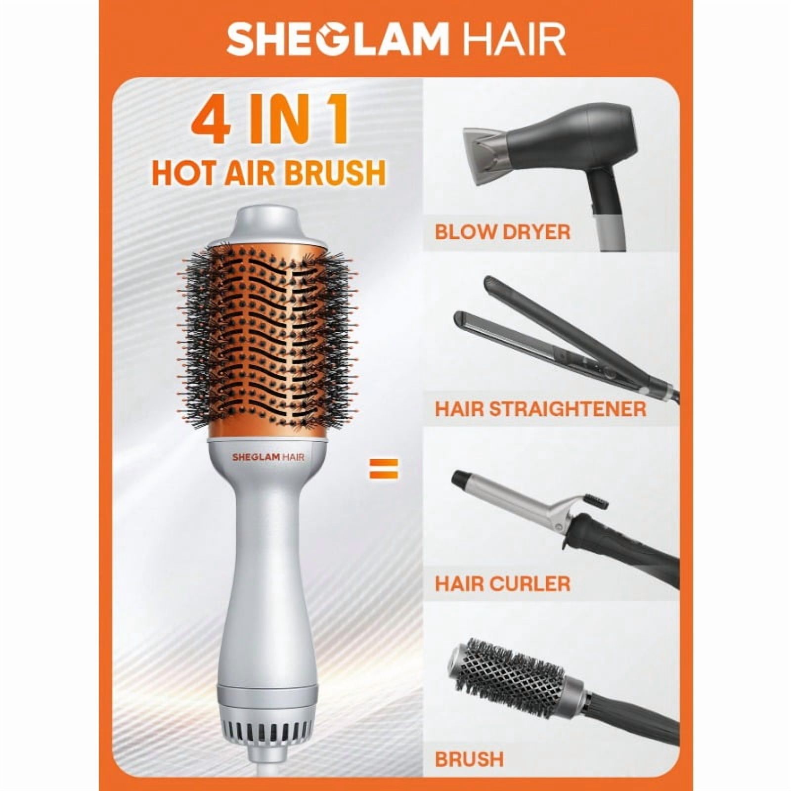 Volumizing Hot Air Brush,Hair Dryer Brush,Blow Dryer Brush,4 In 1 Hair ...