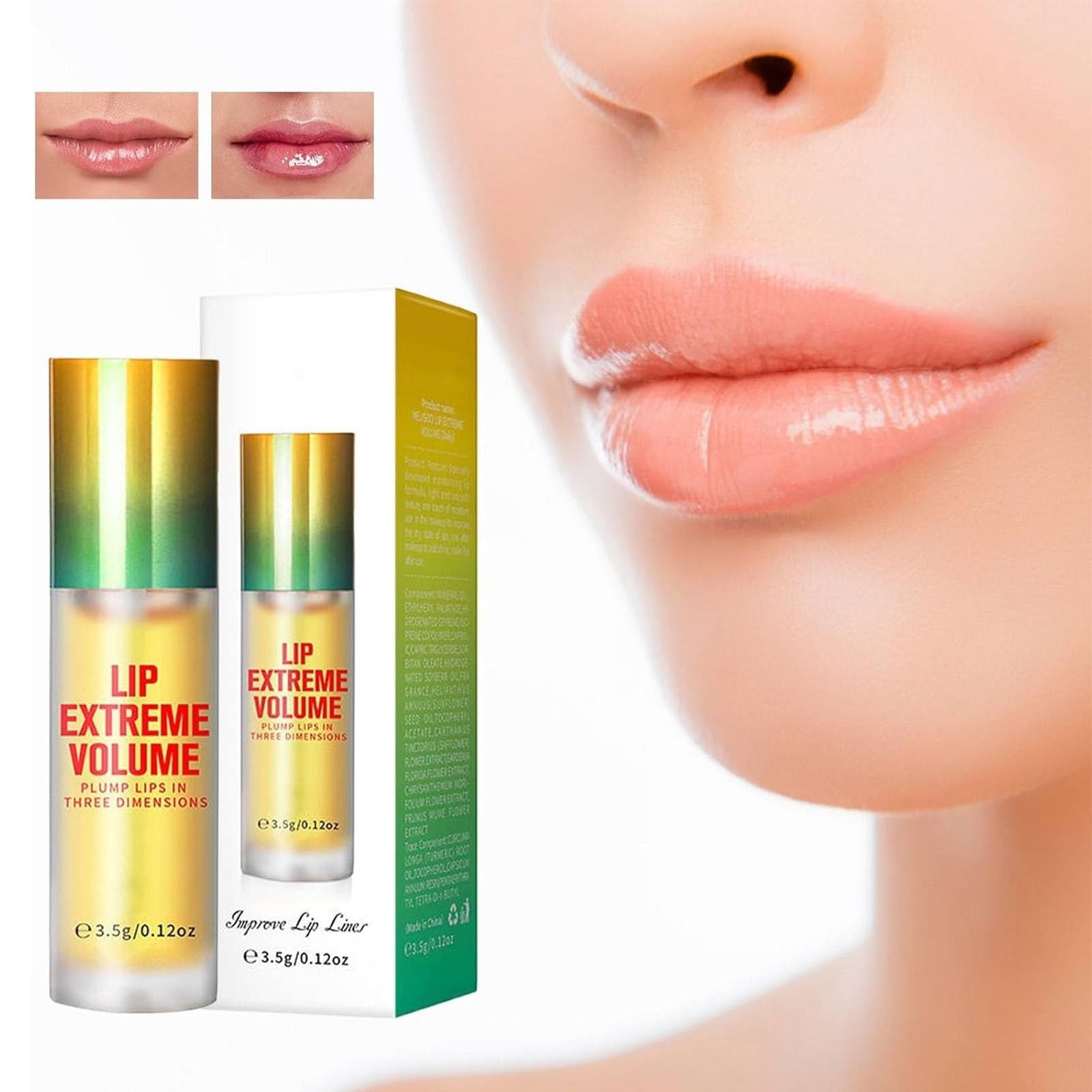 Volumizing Lip Plumper Balm | Night & Daily Natural Hydrating Lip Care Set | Smooth Fine Lines ...